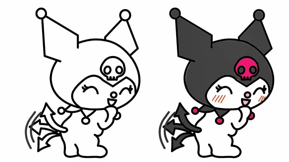 365+ Tranh tô màu Kuromi đáng yêu gọi mời: Cùng tô màu thật vui nào!